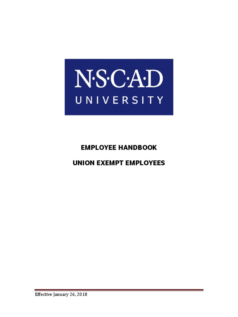 Employee Handbook January 2018 | PDF | Leave Of Absence | Parental Leave
