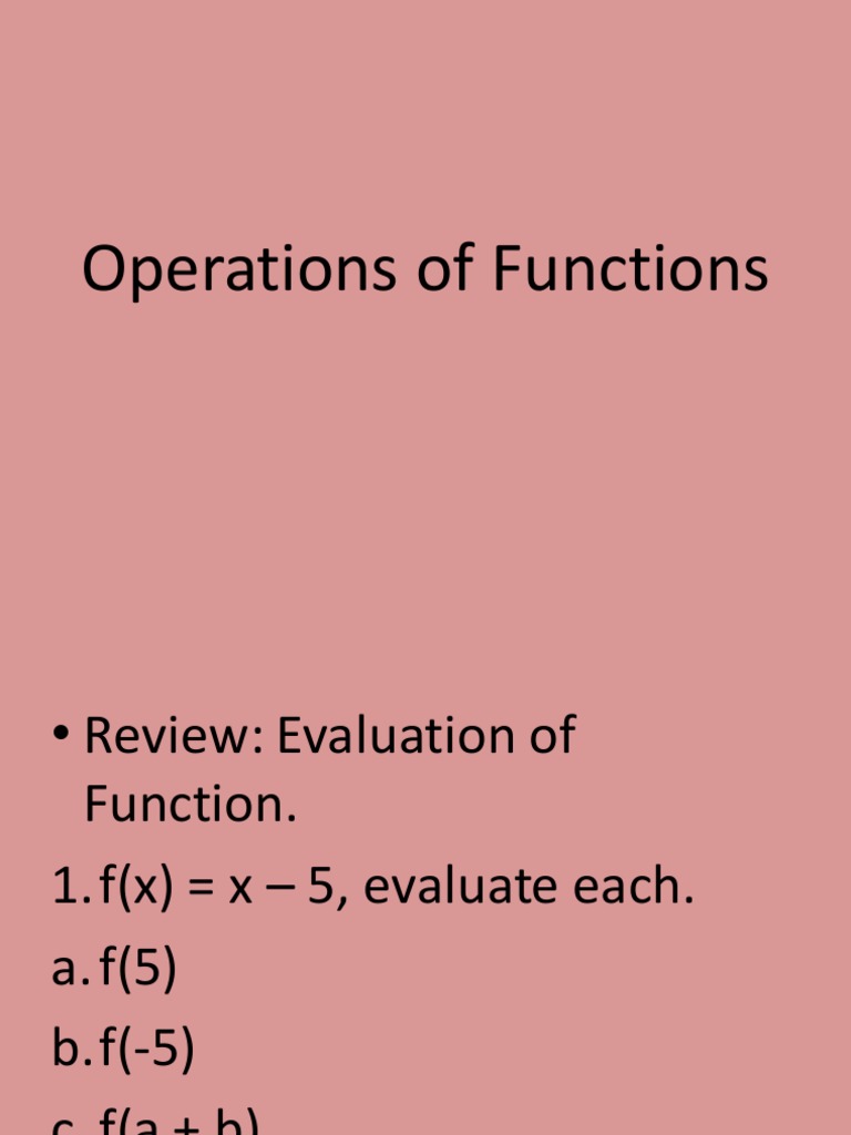 1.3 Operations of Functions | PDF | Polynomial | Mathematical Relations