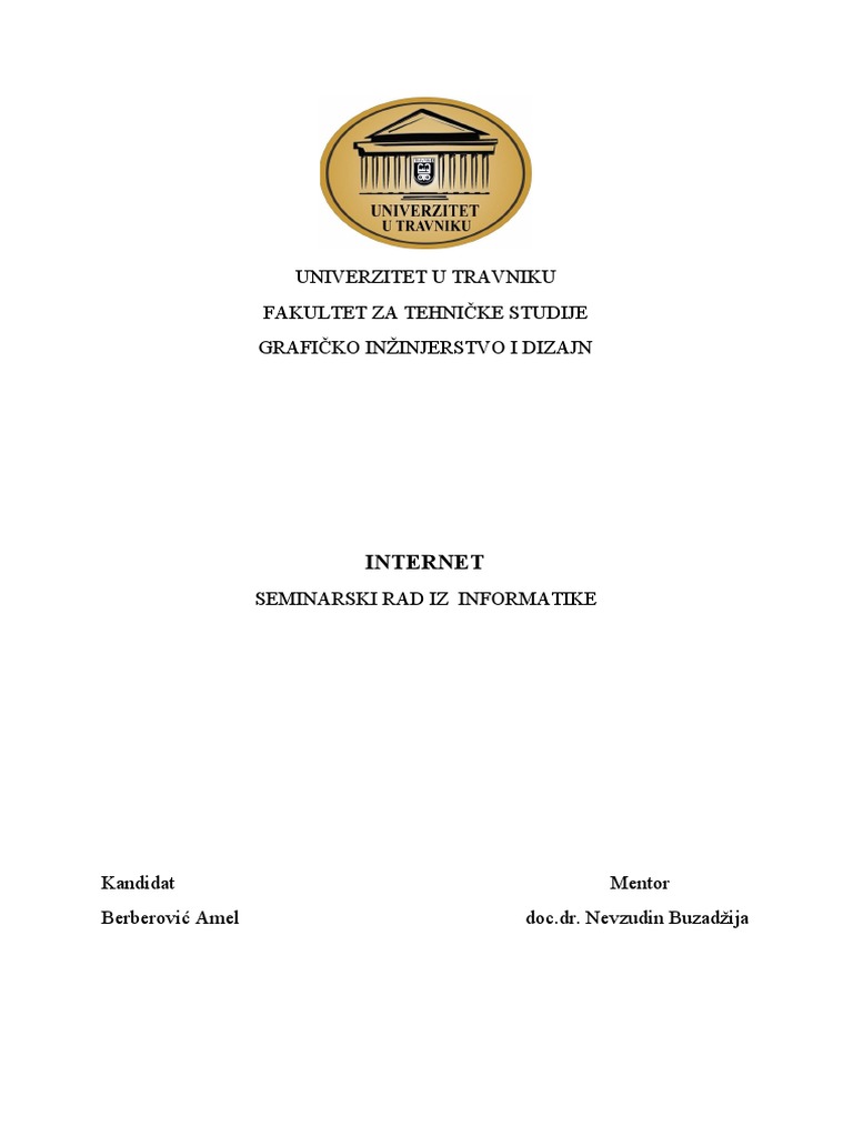 Seminarski Rad Informatika | PDF