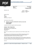 Final Acceptance Letter Template | PDF