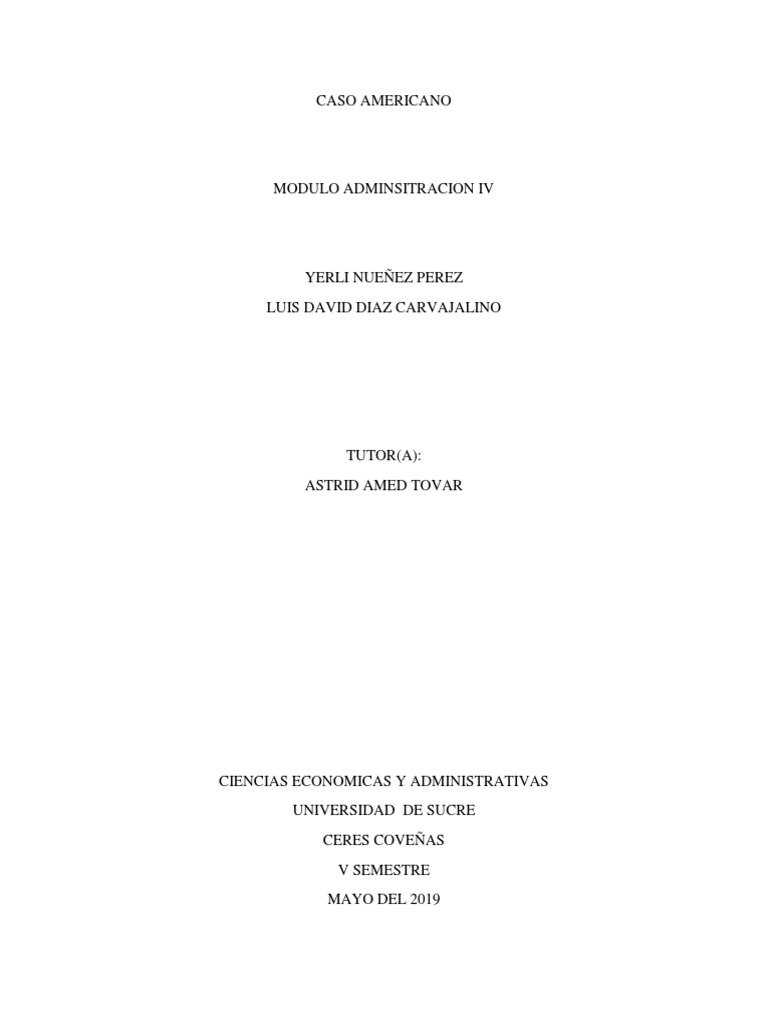Caso Americano | PDF | Bancos | Innovación