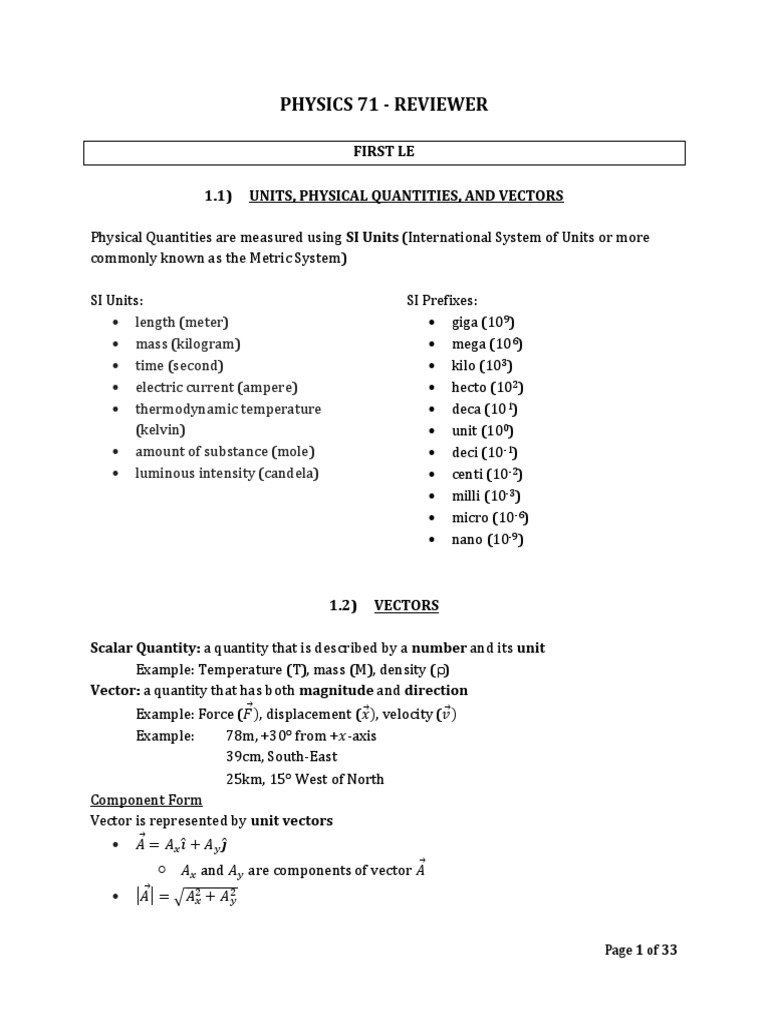 Physics Review: An Overview of Motion, Forces, and Key Physics Concepts ...