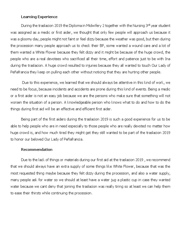 Learning Exp Final | PDF