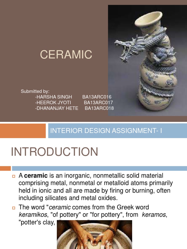 Chemistry Ceramics Intro | PDF | Ceramics | Pottery