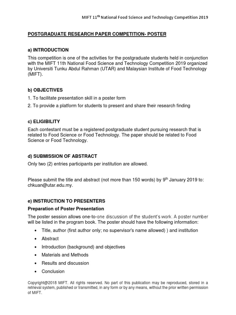 Postgraduate Research Paper Competition-Poster | PDF | Data | Cognitive ...