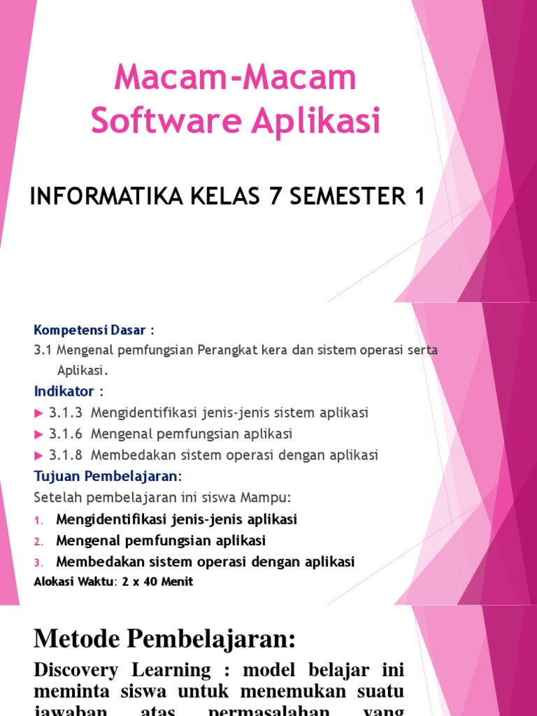 Macam-Macam Software Aplikasi | PDF
