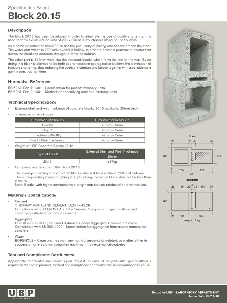 Ubp Specs | PDF | Construction Aggregate | Concrete