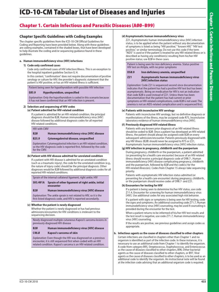 ICD-10 Chapter 1: Infectious Diseases | PDF | Staphylococcus Aureus ...