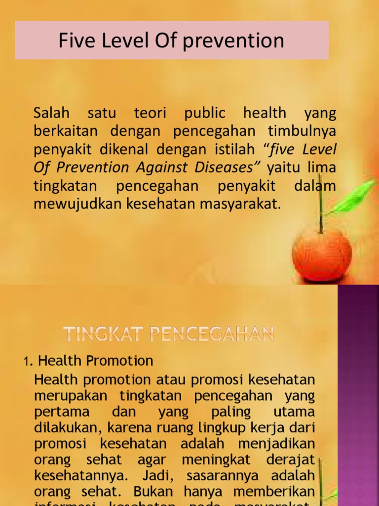Five Level of Prevention PPT 1 | PDF