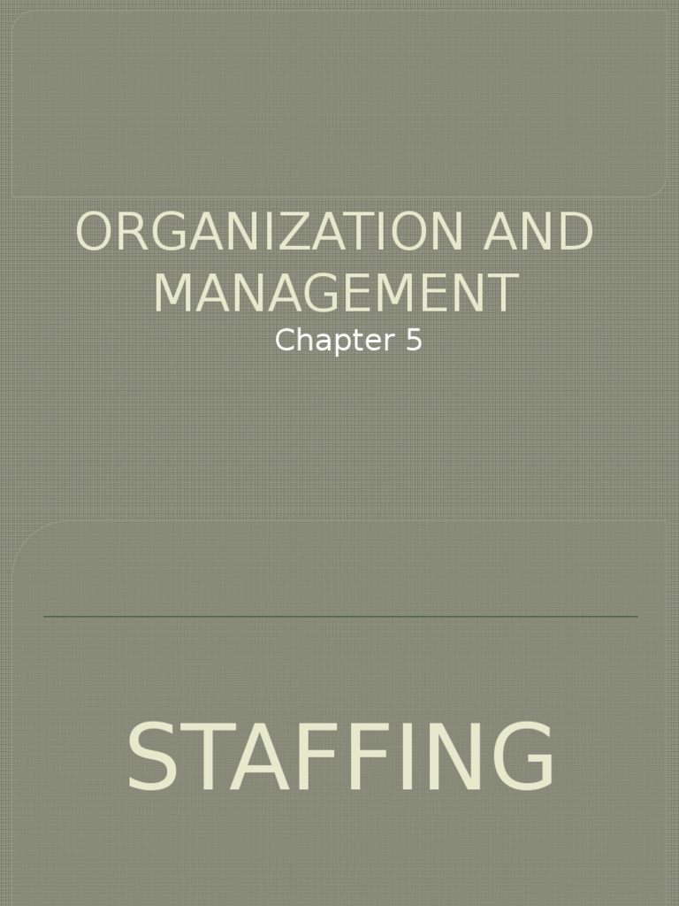 Organization and Management | PDF | Recruitment | Employment