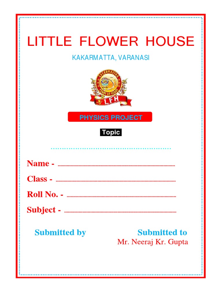 Physics Project Cover Page For Kakarmatta | PDF