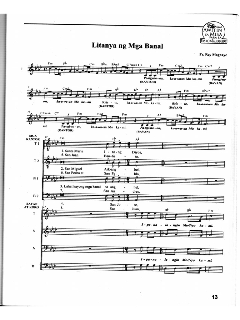 Litanya NG Mga Banal | PDF