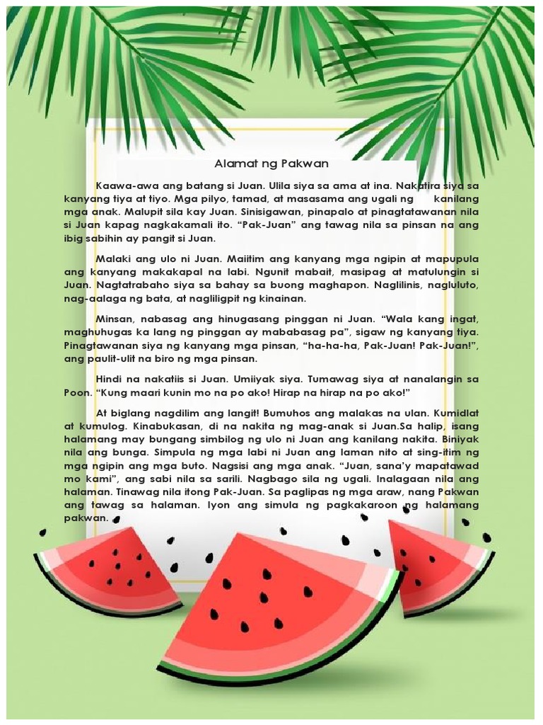 Alamat NG Pakwan | PDF