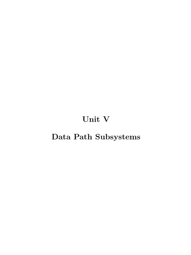 Datapath Subsystems | PDF | Digital Electronics | Logic Gate