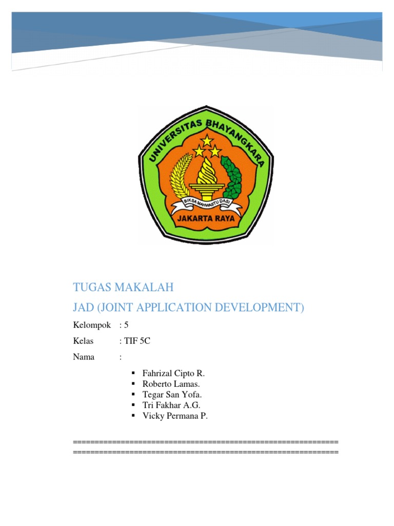 Metode Joint Application Development (JAD) | PDF