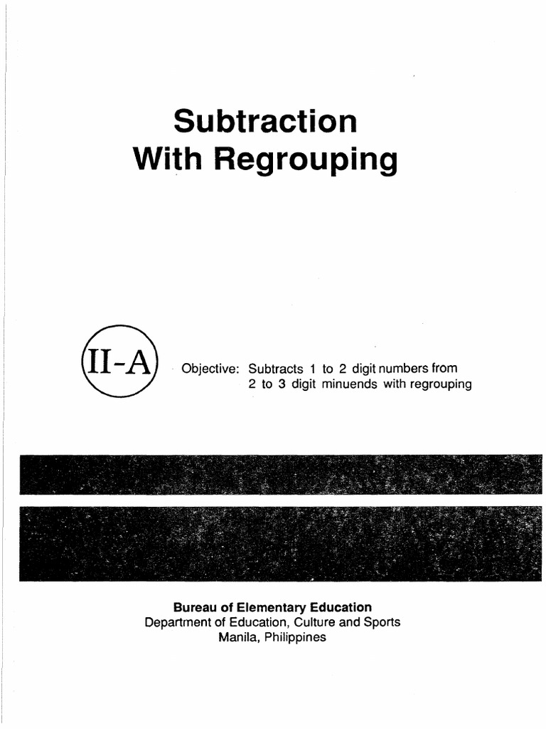 Subtraction with Regrouping for Grade 2 | PDF | Subtraction | Number Theory