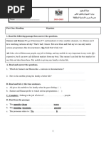 COBE Oral Bagrut Exam Structure | PDF