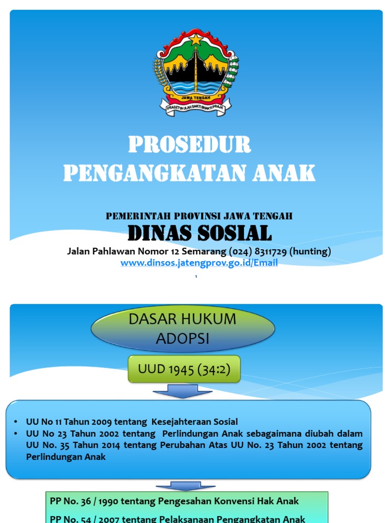 Prosedur Adopsi Anak Oleh Dinsos Jateng | PDF