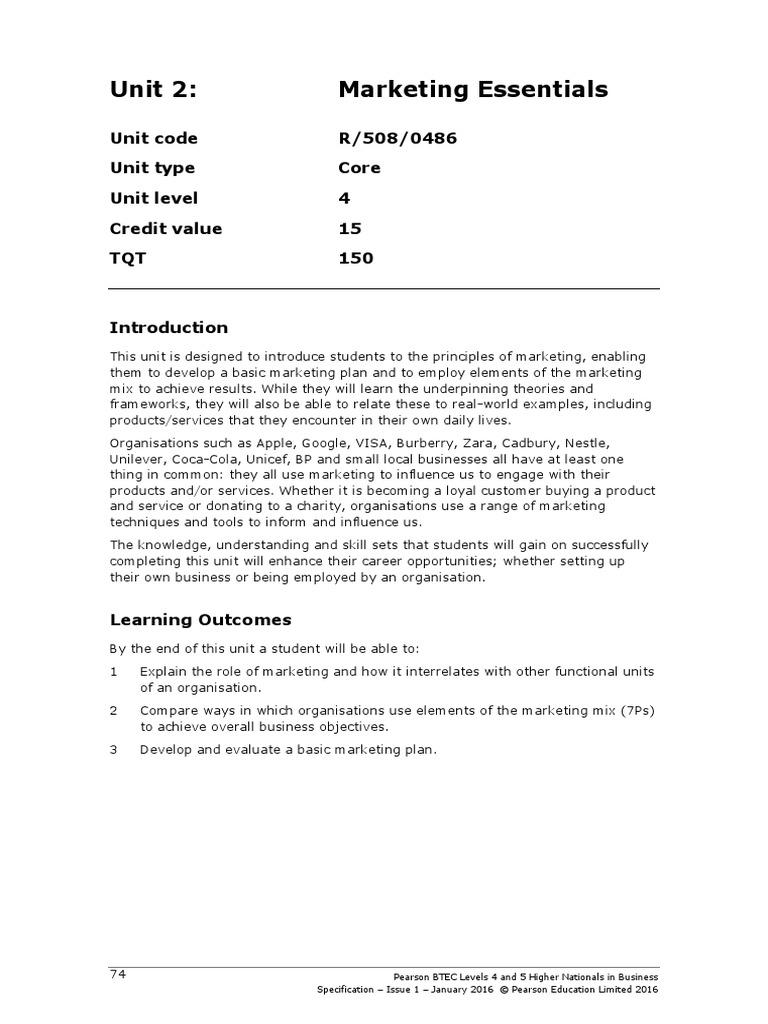 486 Marketing Essentials Brief | PDF | Marketing | Marketing Strategy