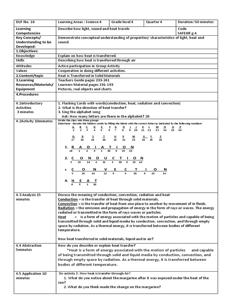 DLP No Cot 3 | PDF | Heat Transfer | Thermal Conduction