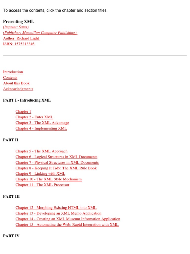 Presenting XML | PDF | Markup Language | Xml