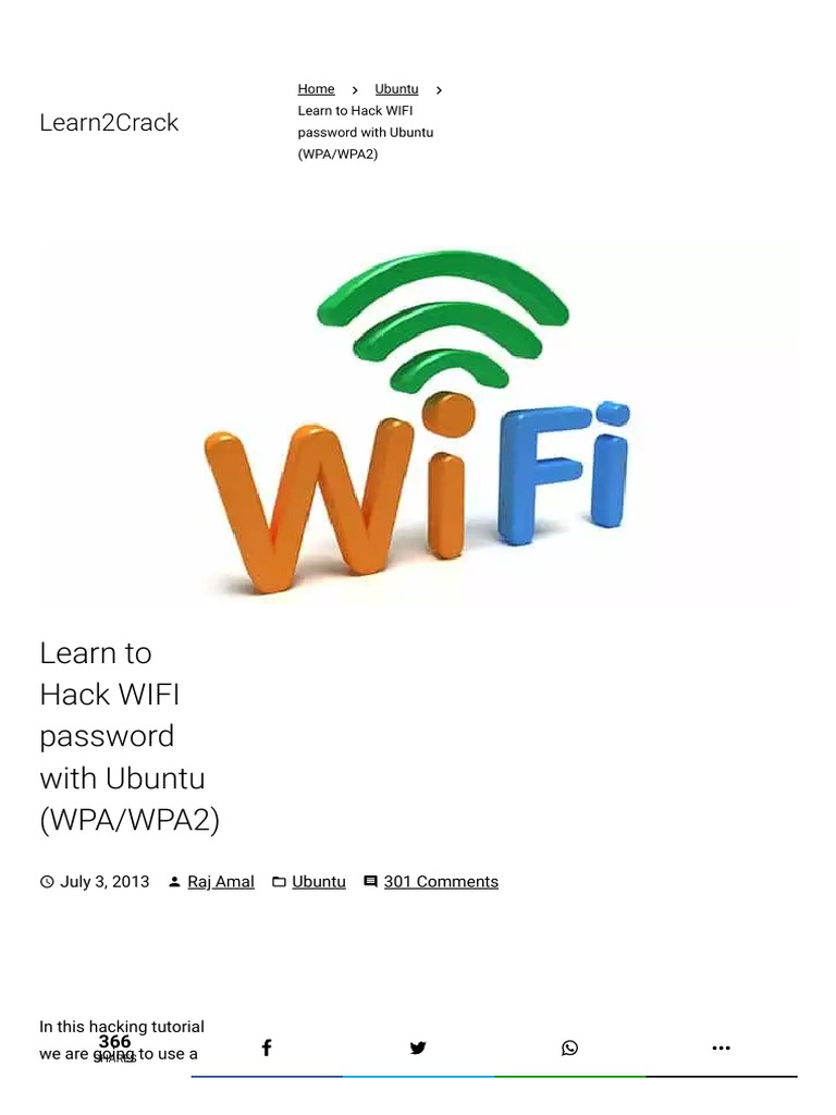 Learn To Hack WIFI Password With Ubuntu (WPA - WPA2) | Download Free ...