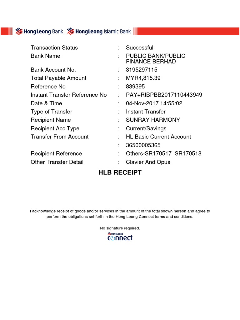HLB Receipt | PDF