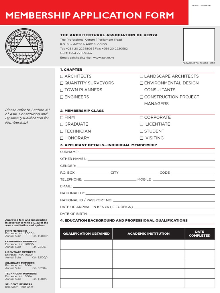 Aak Application Form | PDF | Partnership | Architect