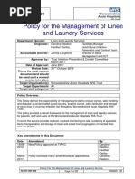 Linen and Laundry Policy ECT2849 PDF | PDF | Hygiene | Infection Control