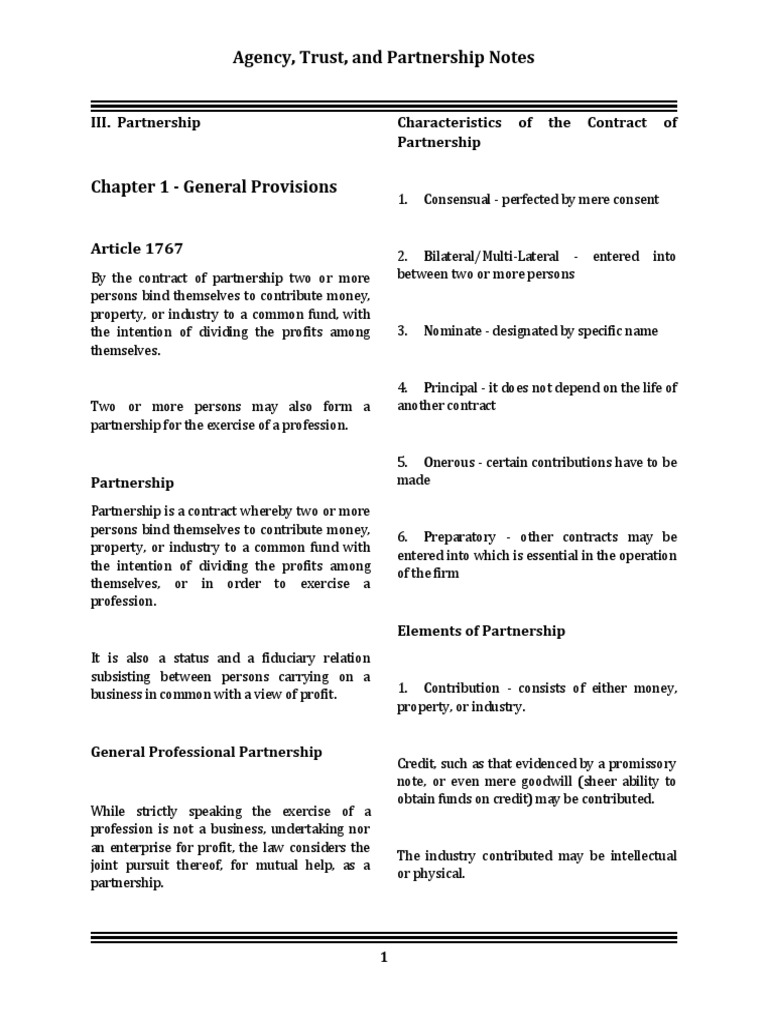 Partnership Pdf Partnership Law Of Agency