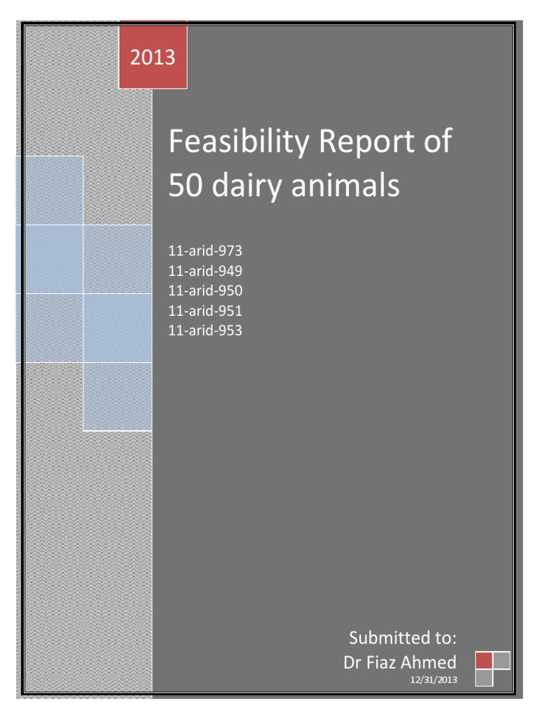 50-animal dairy farm feasibility report | PDF | Dairy Cattle | Dairy ...