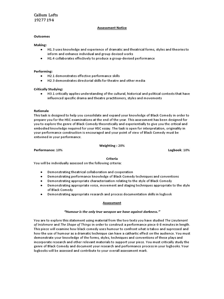 Callum Lofts Assignment 2 2c | PDF | Educational Assessment | Teachers