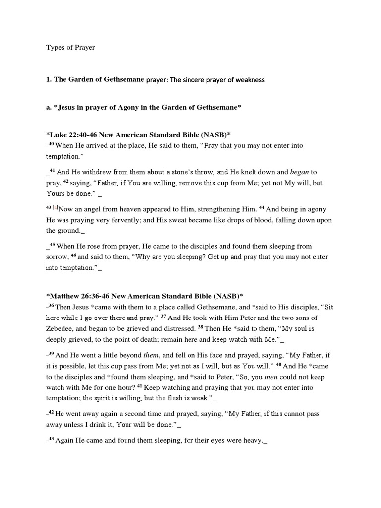 4 Types of Prayer | PDF | Elijah | Joshua