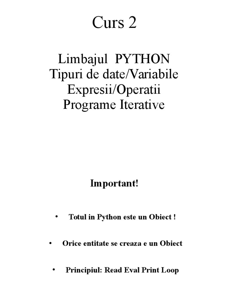 Curs Python | PDF