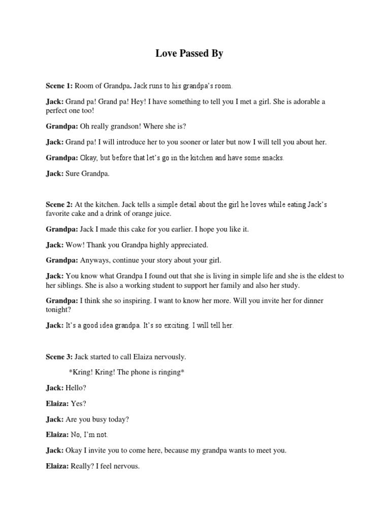 A Short Story Script | PDF