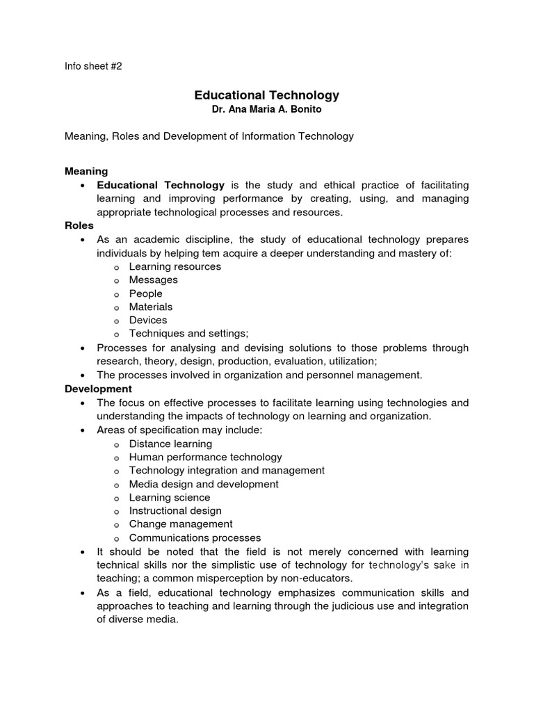 Educational Technology | PDF | Educational Technology | Multimedia