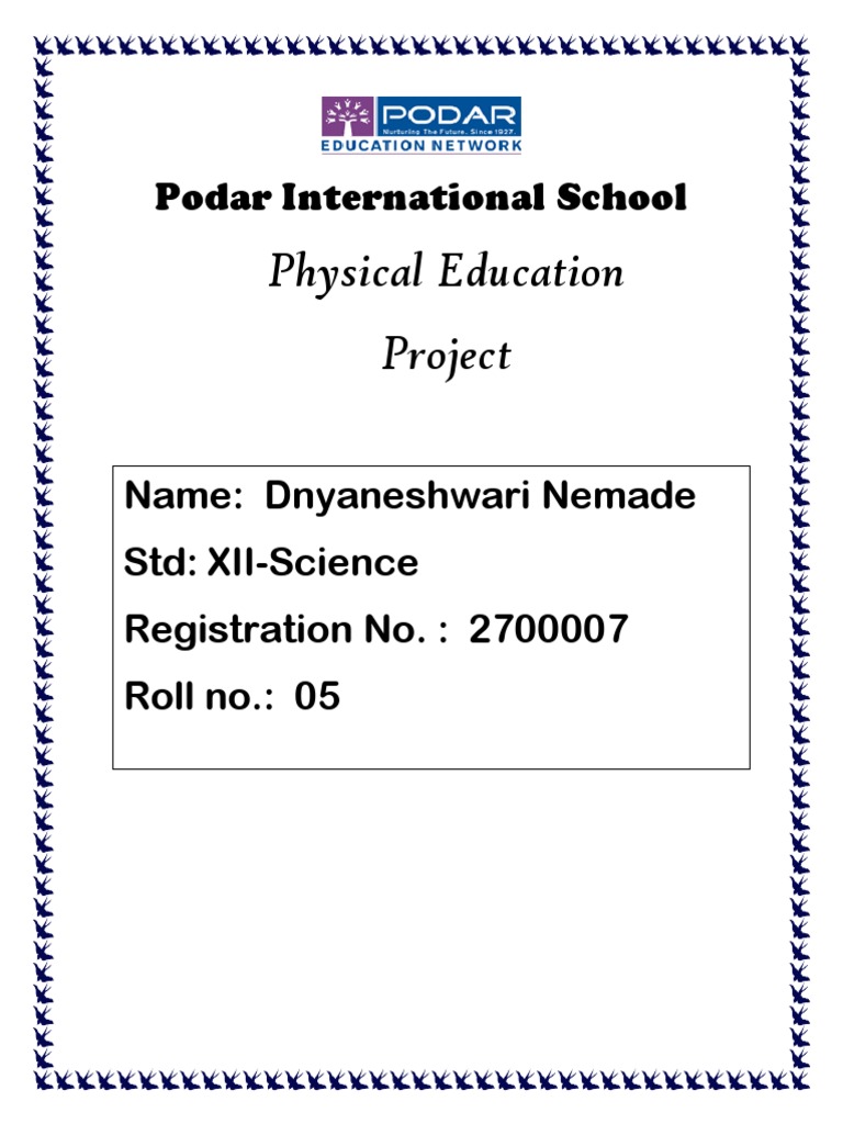 Physical Education Project: Podar International School | PDF | Sports ...