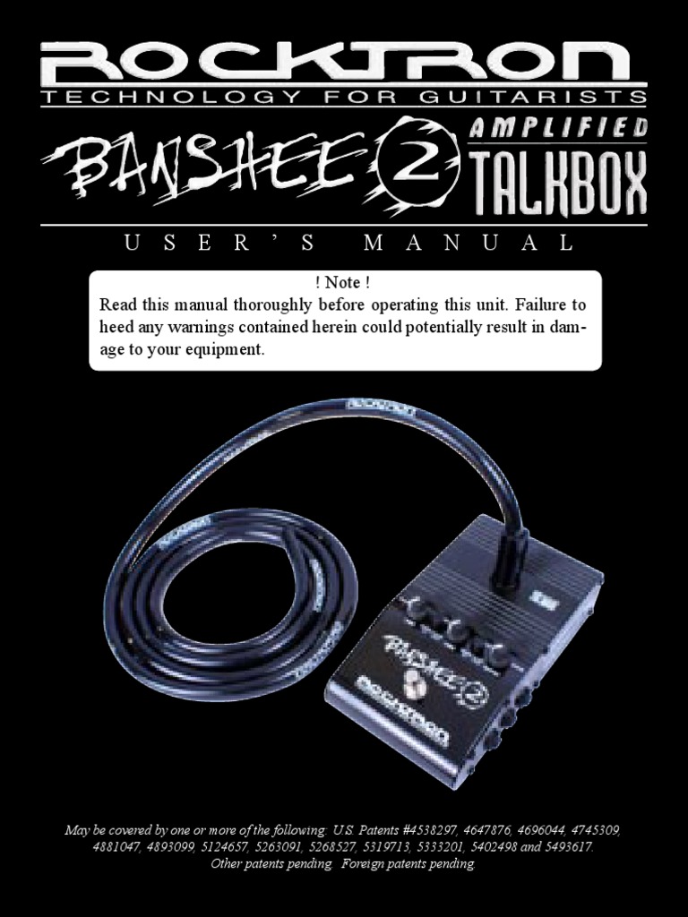 ROcktron Banshee II | PDF | Amplifier | Manufactured Goods