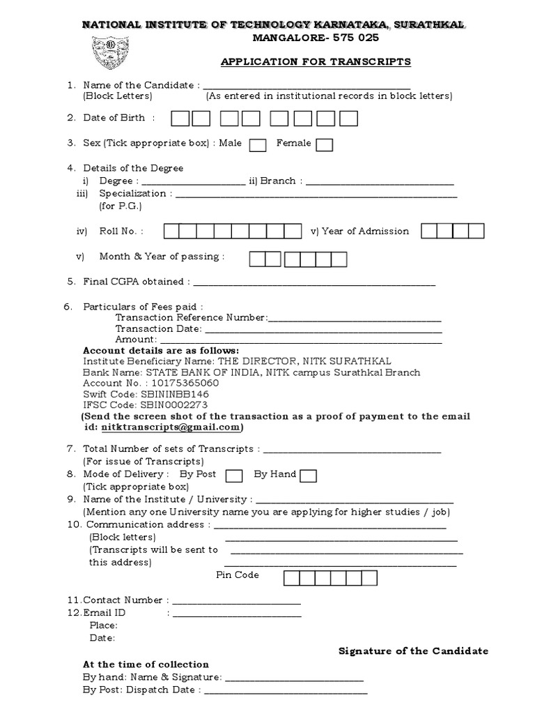 National Institute of Technology Karnataka, Surathkal MANGALORE-575 025 ...