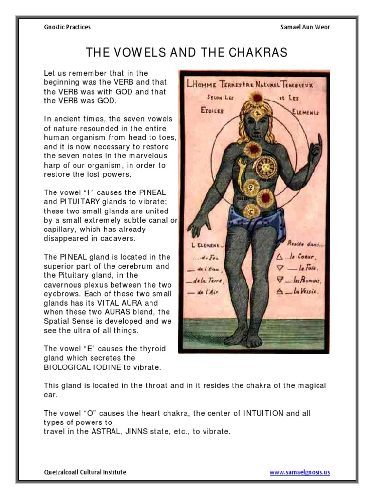 The Vowels and The Chakras: Gnostic Practices Samael Aun Weor | PDF ...