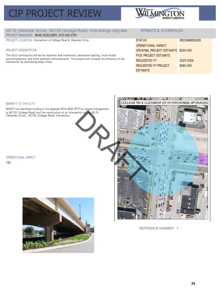 Requested & Unfunded Wilmington CIP Projects | PDF | Street | Cycling ...