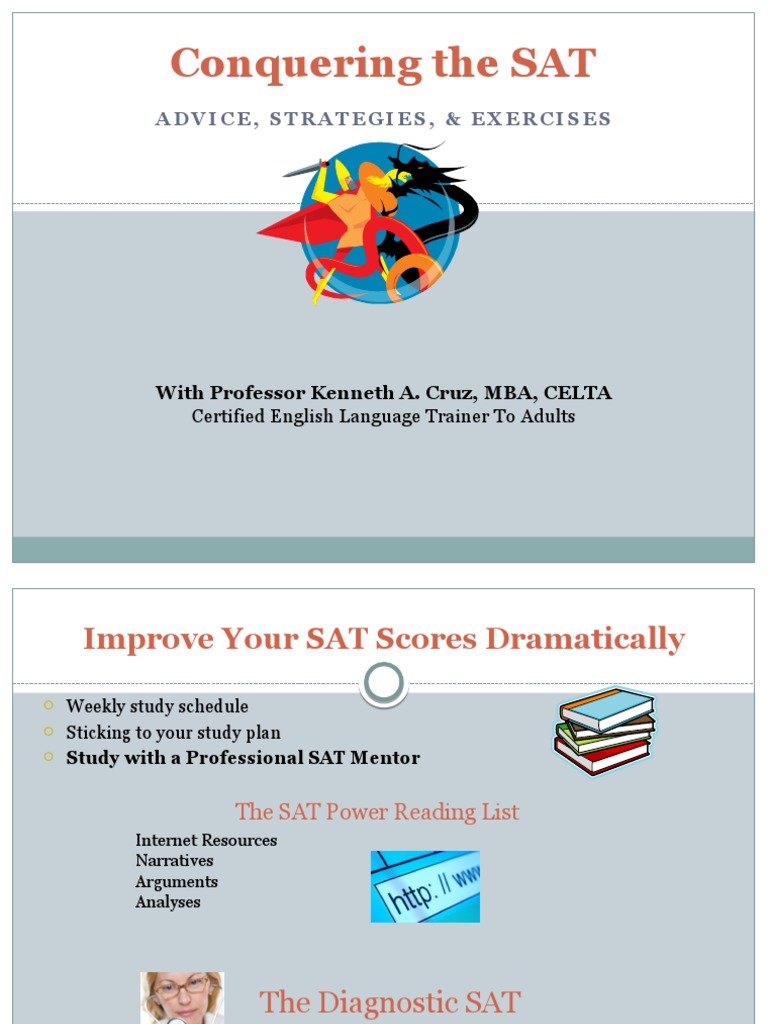 Conquering The SAT: Advice, Strategies, & Exercises | PDF | Sat | Essays