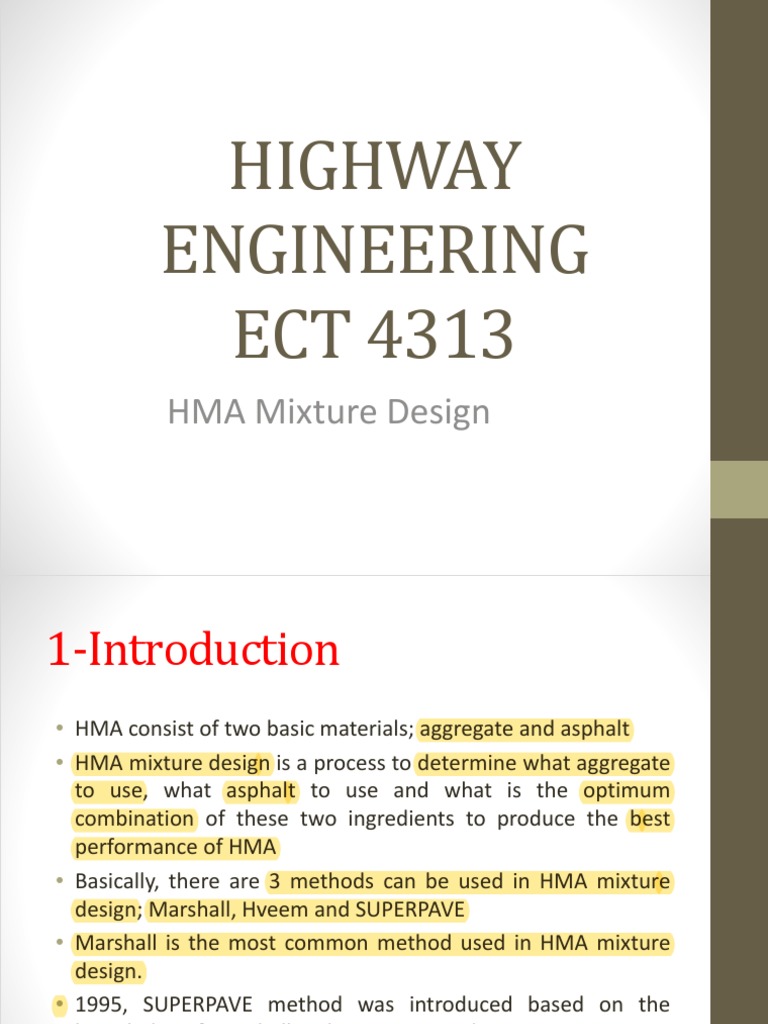 1-HMA Mixture Design | PDF | Asphalt | Construction Aggregate