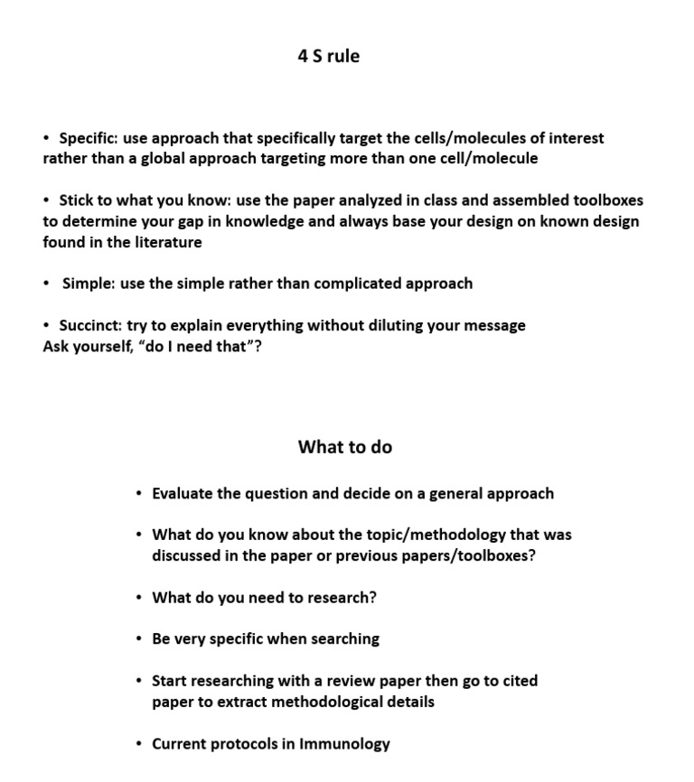 4S Rule for Effective Biomedical Research Design | PDF