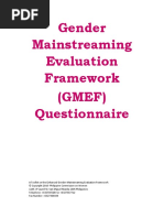 Sample Gmef Toolkit 2023 | PDF | Policy | Gender
