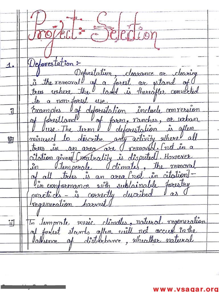 Deforestation 12th Std Evs Project Pdf