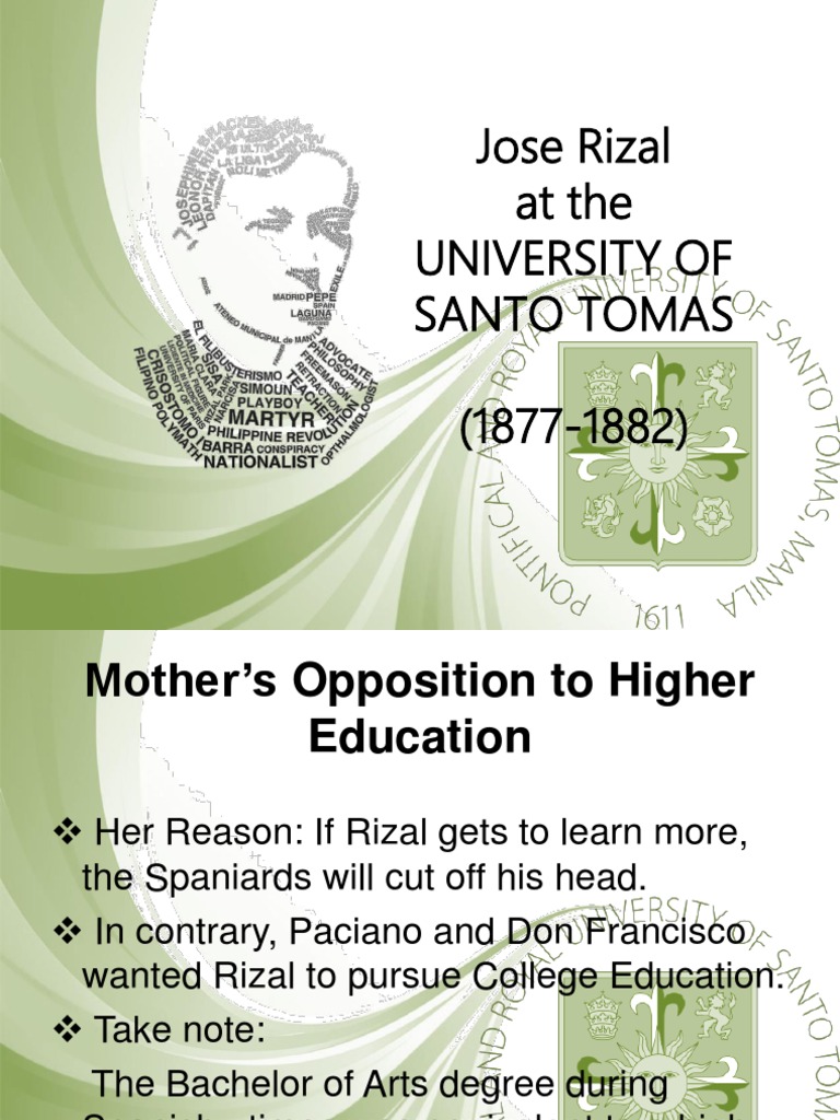 Rizal's Education at the University of Santo Tomas | PDF | Medicine