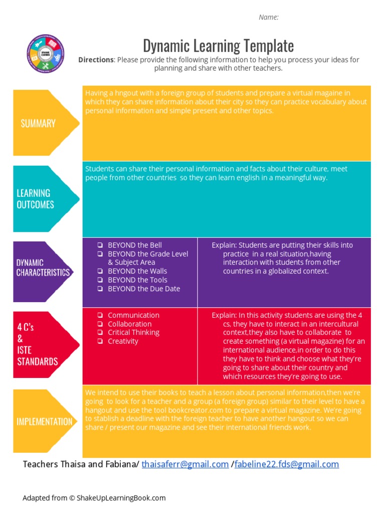 Cópia de Dynamic Learning Template | PDF | Cross Cultural Communication ...