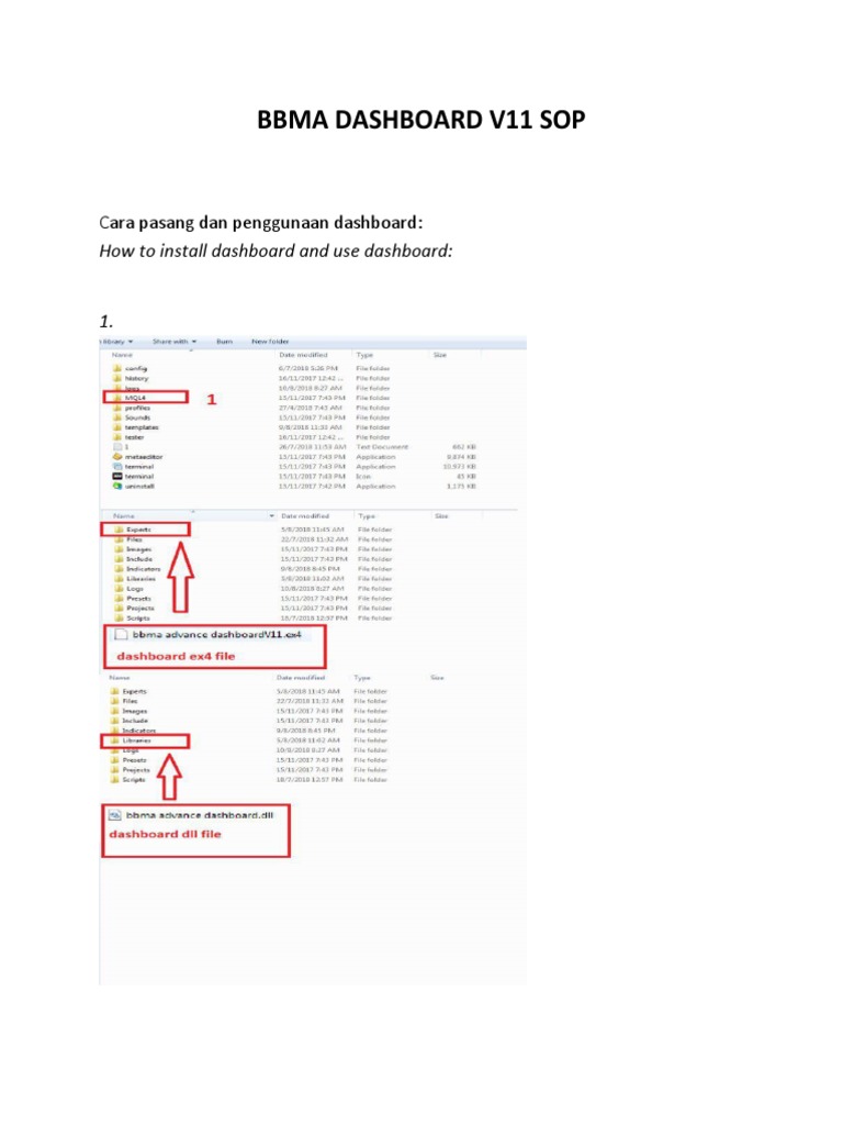 BBMA DASHBOARD SOP INSTALLATION GUIDE | PDF
