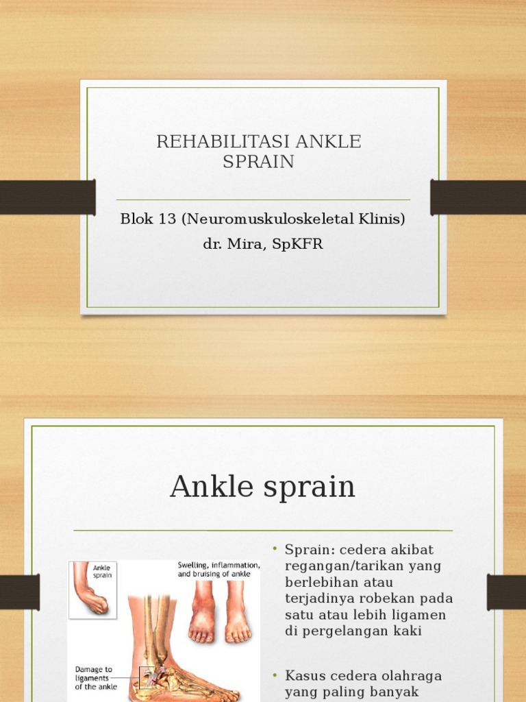 Rehabilitasi Ankle Sprain | PDF